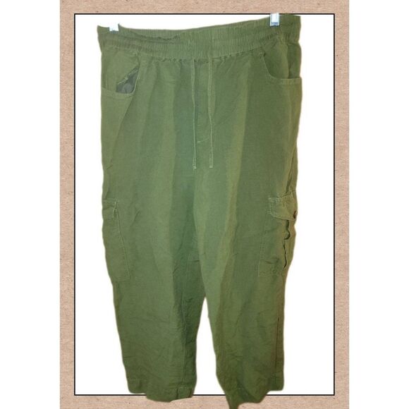 Madewell | Pants & Jumpsuits | Madewellcargo Linen Pants Army Green ...